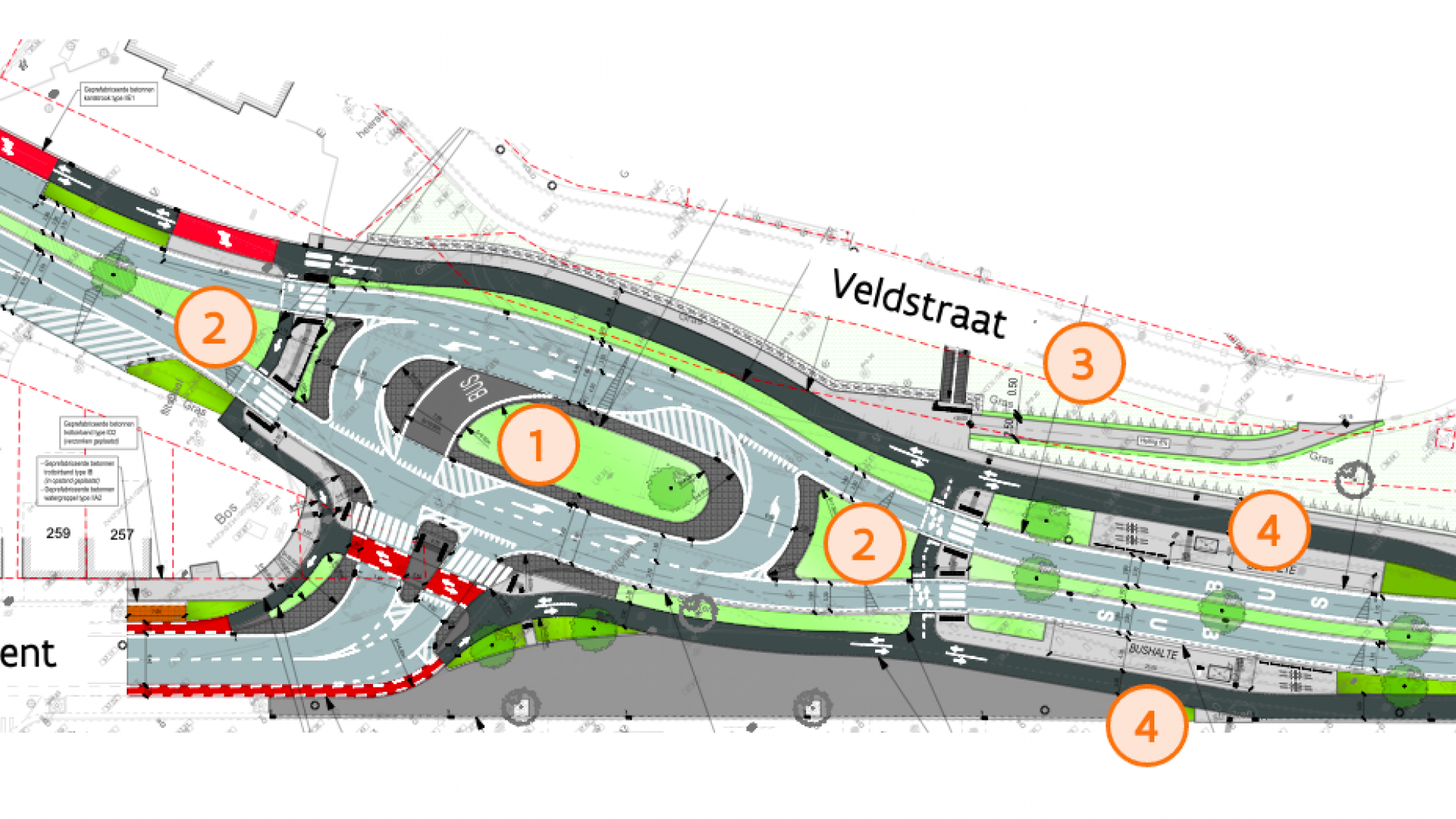 Aanleg keerpunt op kruising Omleiding met Mechelsesteenweg | Wegen en verkeer